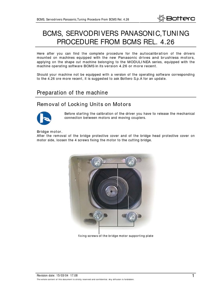 BCMS - Servodrivers Panasonic - Tuning Procedure From BCMS R | PDF ...