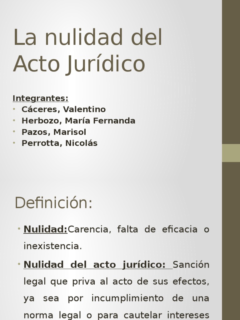 DER - Civ. III - Nulidad Del Acto Juridico | PDF | Nulo (ley) | Justicia