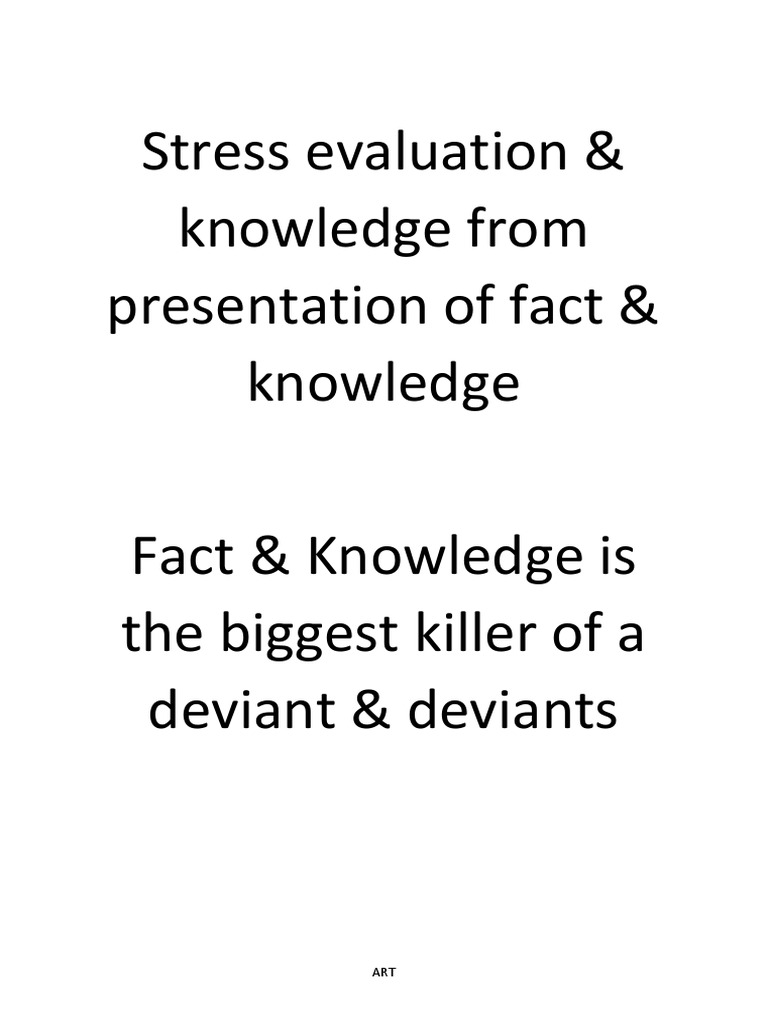 Fact & Knowledge | PDF