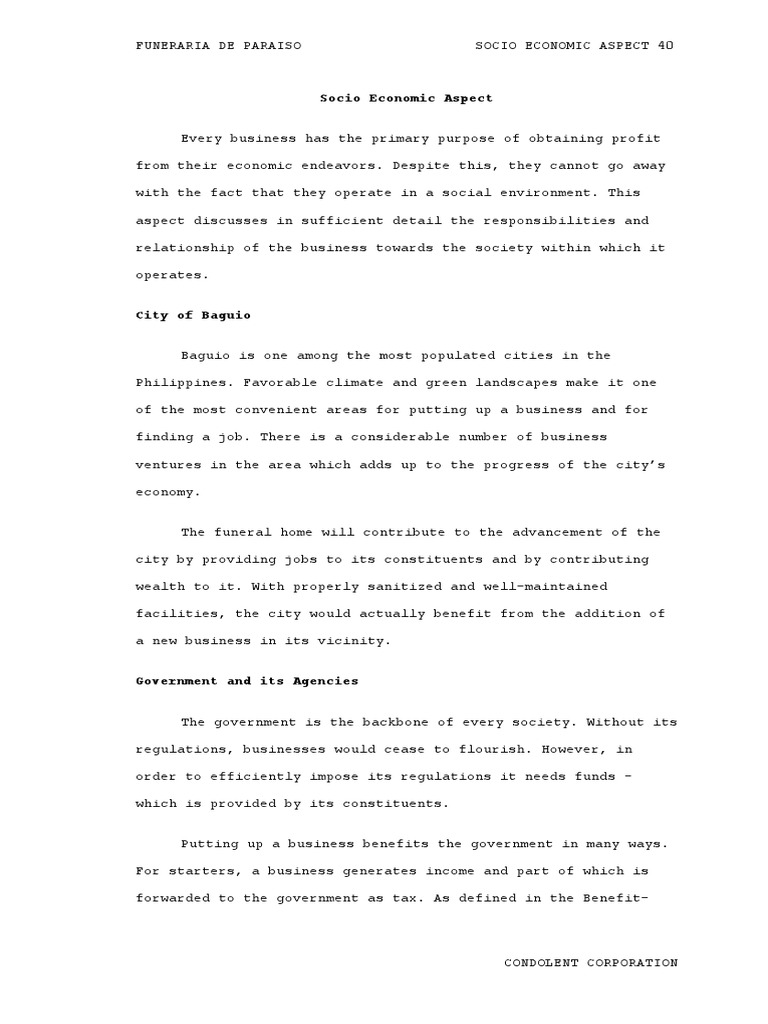 Socio Economic Aspect | Employment | Business