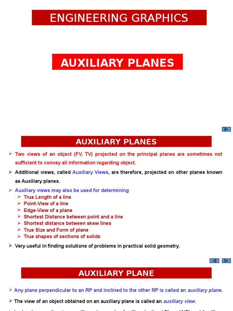 Auxiliary Planes | PDF | Plane (Geometry) | Geometric Shapes