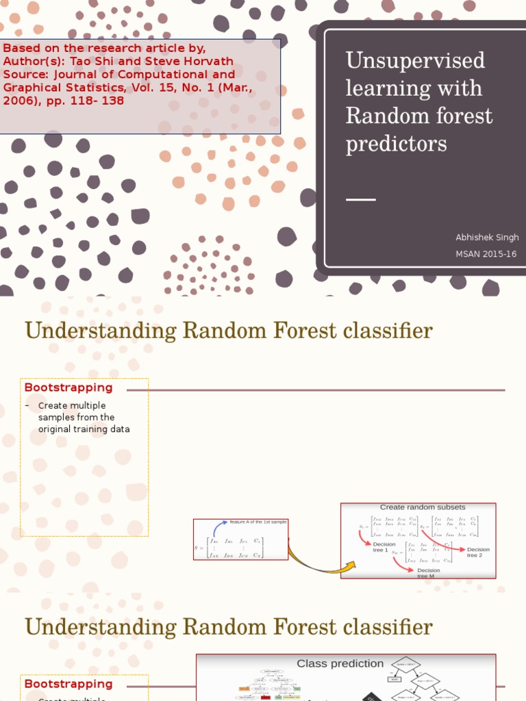 Unsupervised Learning With Random Forest Predictors | PDF | Cluster Analysis | Mathematical Concepts