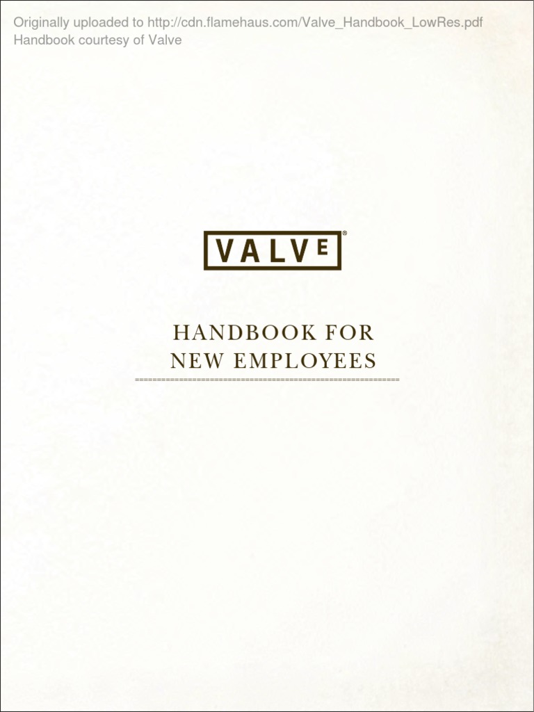 Valve Employee Handbook | PDF | Labour | Leisure