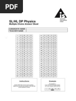 IGCSE Multiple-Choice Answer Sheet | PDF