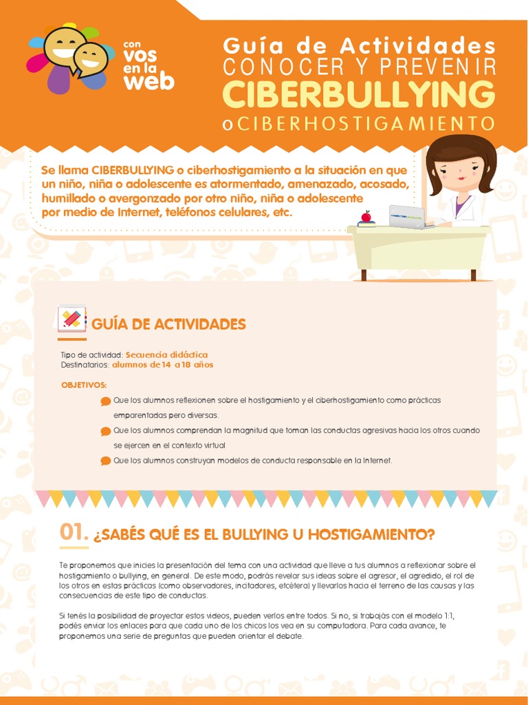 Fichas De Trabajo Sobre El Acoso Cibernético 2.2 Fichas Sobre El