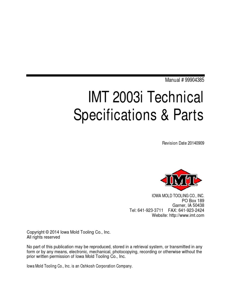 Imt 2003i Parts Service | PDF | Crane (Machine) | Insulator (Electricity)