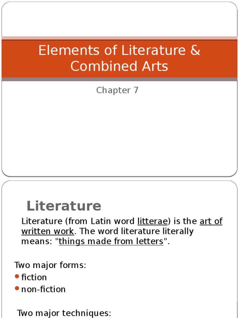 Elements of Literature & Combined Arts | PDF | Science | Philosophical ...