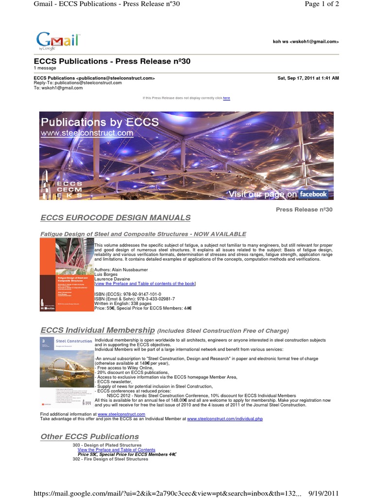 ECCS Publications | PDF | Engineering