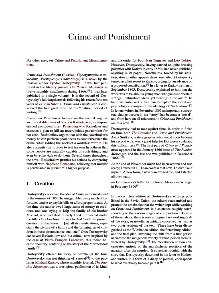 Crime and Punishment | Crime And Punishment | Philosophical Science