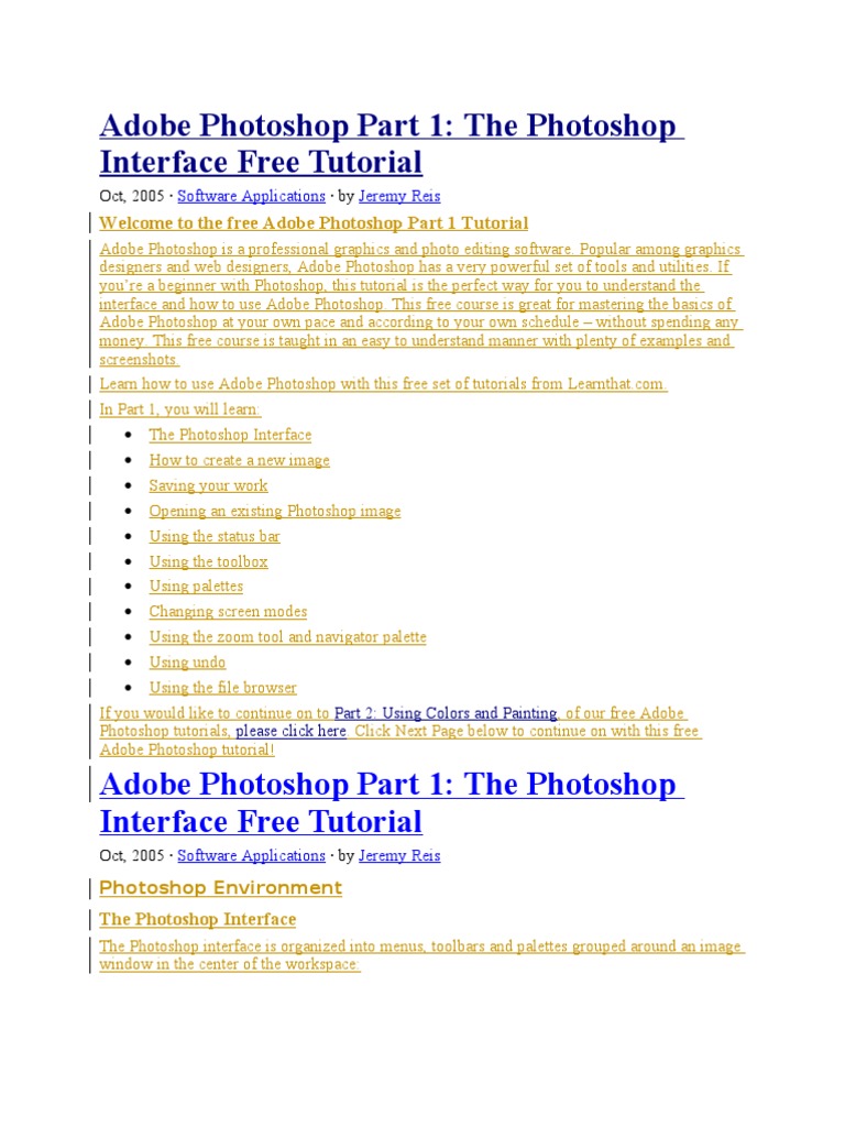 Adobe Photoshop Part 1 | PDF | Adobe Photoshop | Button (Computing)