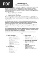 Internal Control Self-Assessment Checklist: (COSO) | PDF | Internal ...
