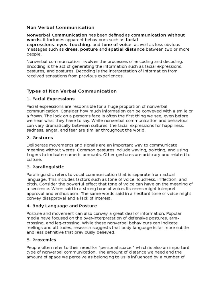 Non Verbal Communication | Nonverbal Communication | Body Language
