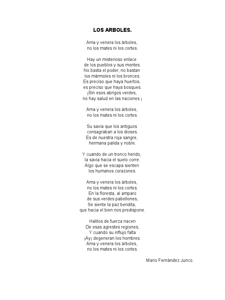 Poesia Los Arboles | PDF