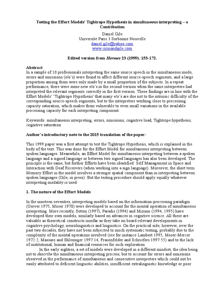 Tightrope Hypothesis Hermes | Download Free PDF | Language Interpretation | Memory