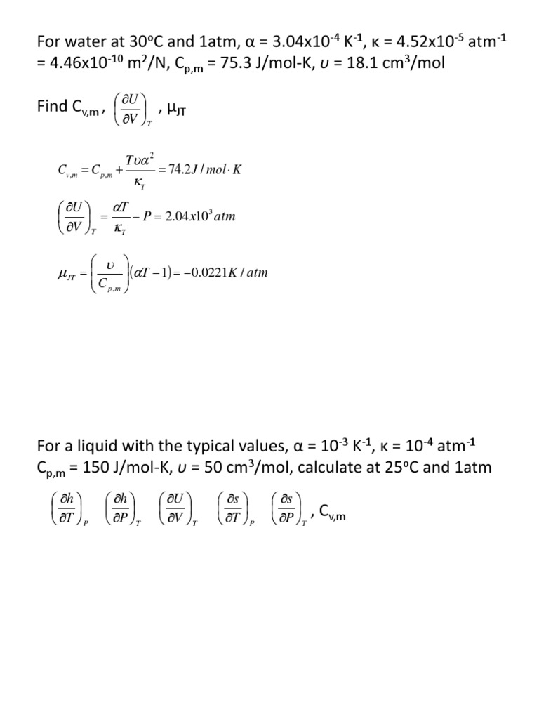Thermodynamics Calculations | PDF
