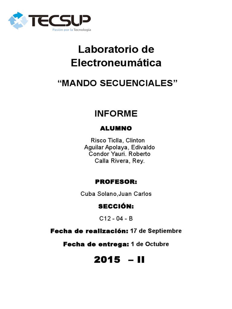 Informe de Electroneumatica N°4 | PDF | Neumática | Solenoide