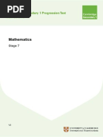 Mathematics Stage 7 Sample Paper 1 | PDF | Length | Area