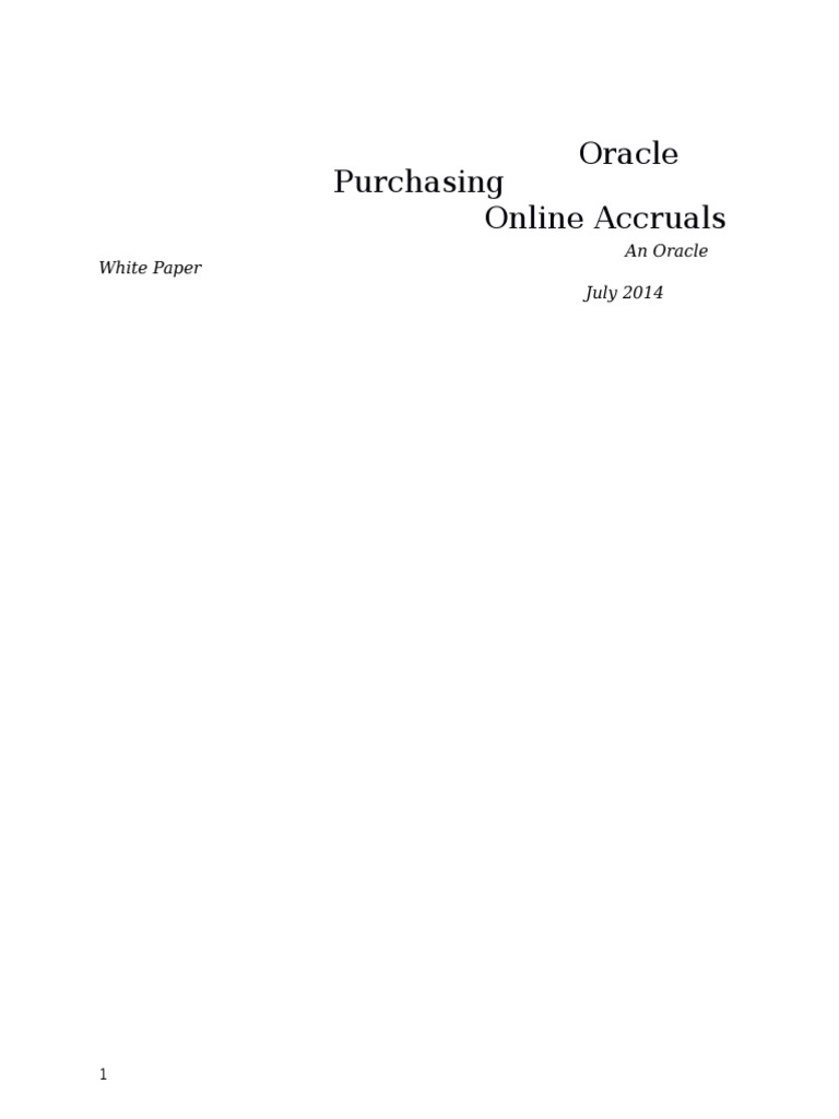 Online Accrual - A White Paper | PDF | Debits And Credits | Accrual
