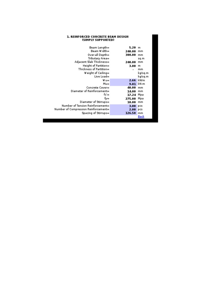 Concrete Design Excel Sheet | PDF