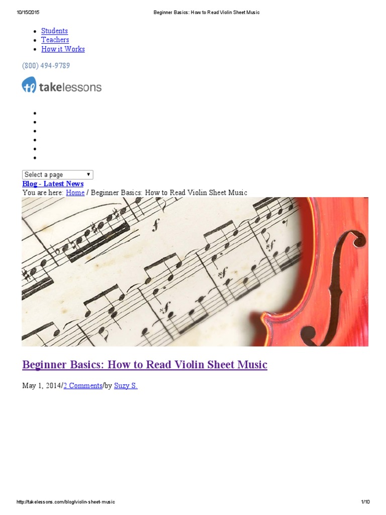 !beginner Basics - How To Read Violin Sheet Music | PDF | Violin ...