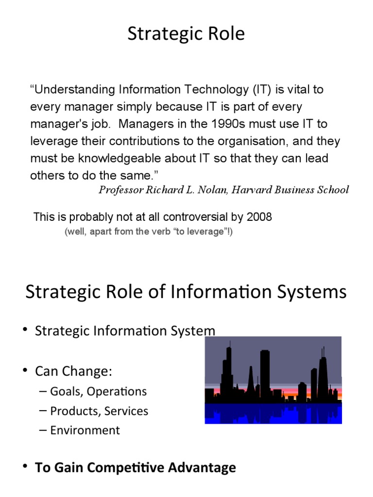 Strategic Role of Information | PDF | Strategic Management | Cybernetics
