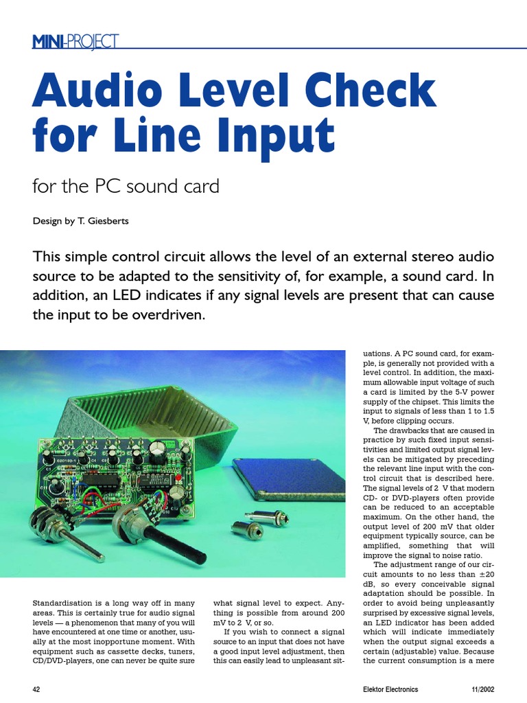 Audio Level Meter - Project | PDF | Amplifier | Operational Amplifier