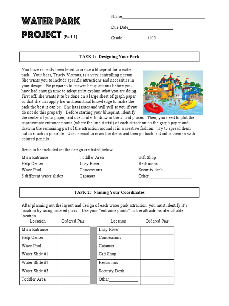Water Park Project Part 1 | PDF | Teaching Mathematics | Science