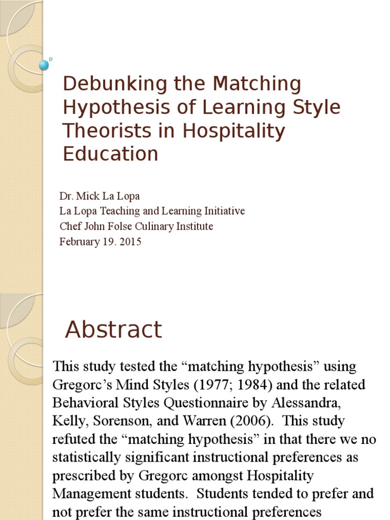 Debunking Learning Styles | PDF | Learning Styles | Academic Discipline ...