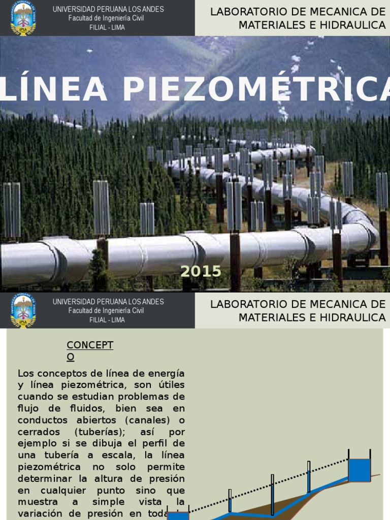 Conceptos de Línea Piezométrica | PDF | Tubería (transporte de fluidos ...