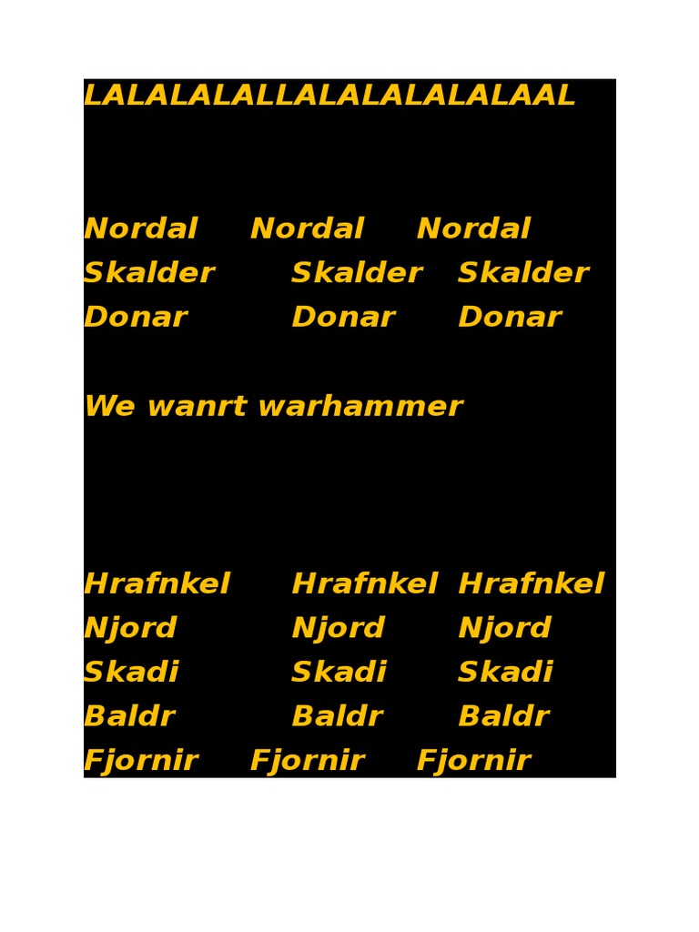 Norse Mythology Character List | PDF