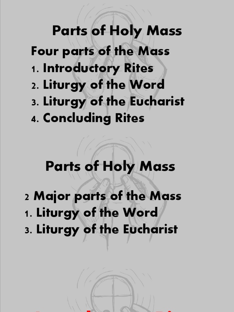 Parts of The Mass 2 PDF | Download Free PDF | Mass (Liturgy) | Eucharist