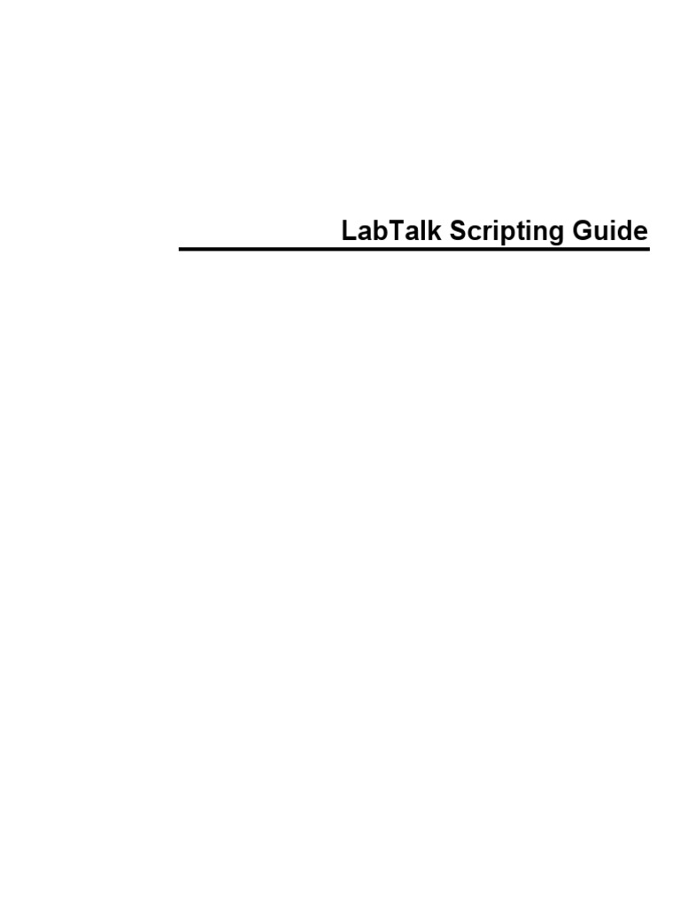 Labtalk Scripting Guide Pdf String Computer Science Data Type 6641