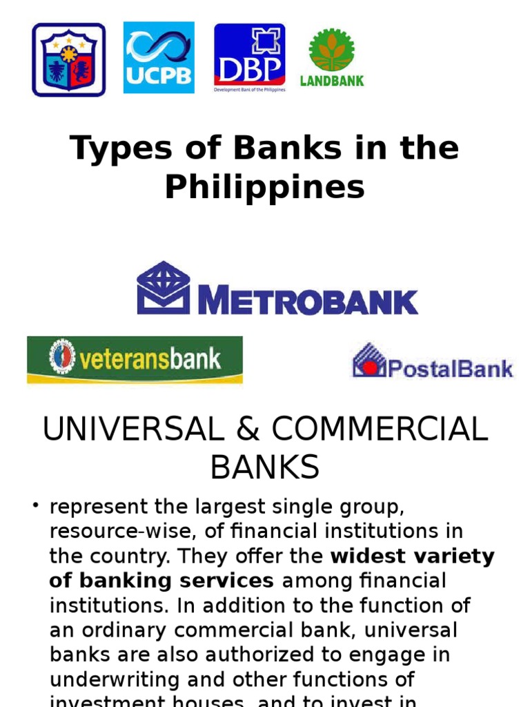 Types of Banks in The Philippines | PDF | Savings And Loan Association ...