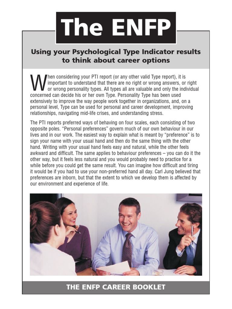 The Enfp: Using Your Psychological Type Indicator Results To Think ...