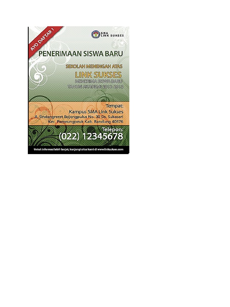 Contoh Pamflet | PDF