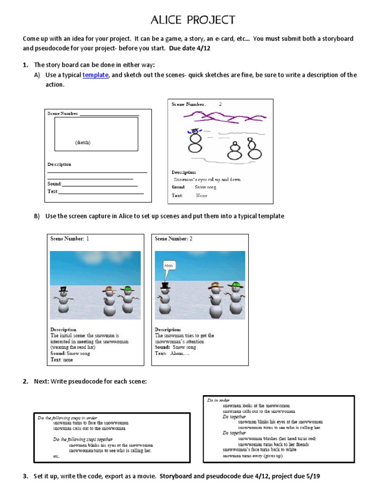 Alice Project Assignment | PDF