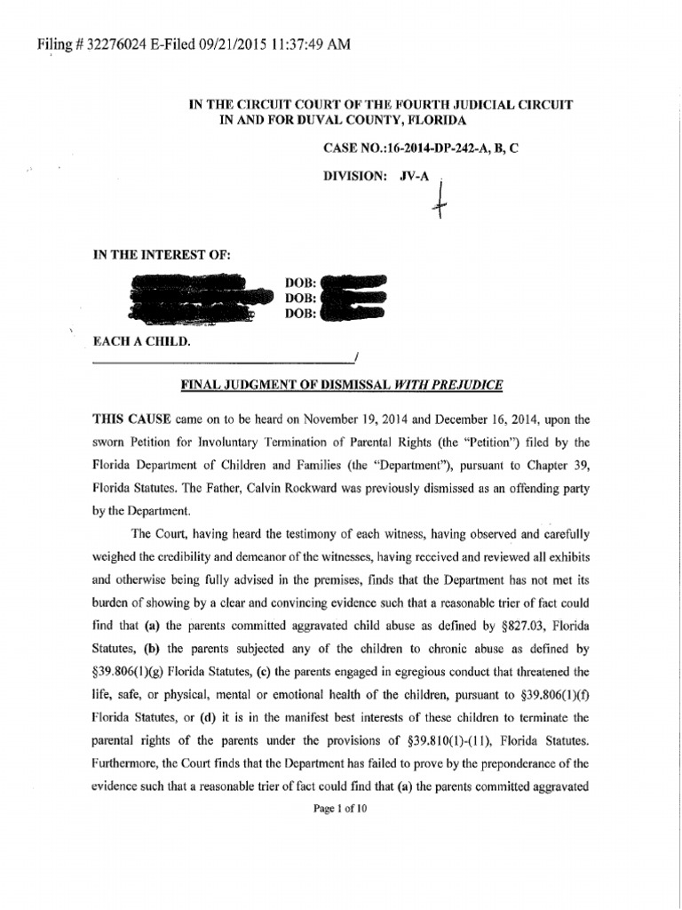 Final Judgment in Family's Case | PDF
