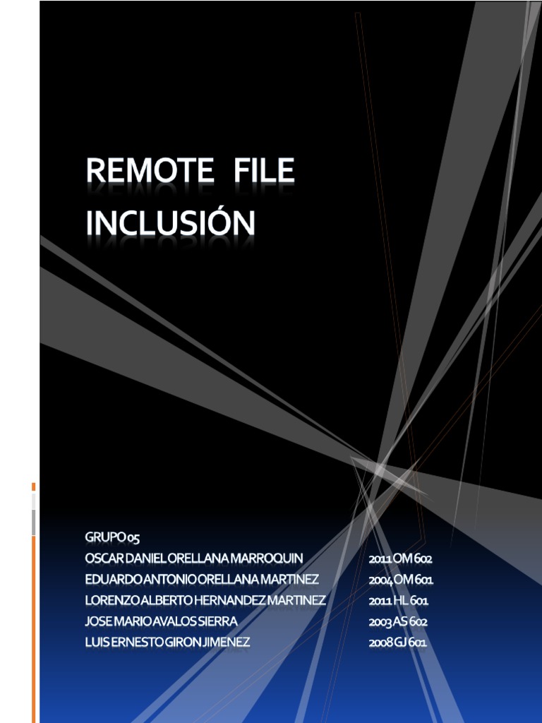 Remote File Inclusion | PDF | Ingeniería de software | Gestión de ...