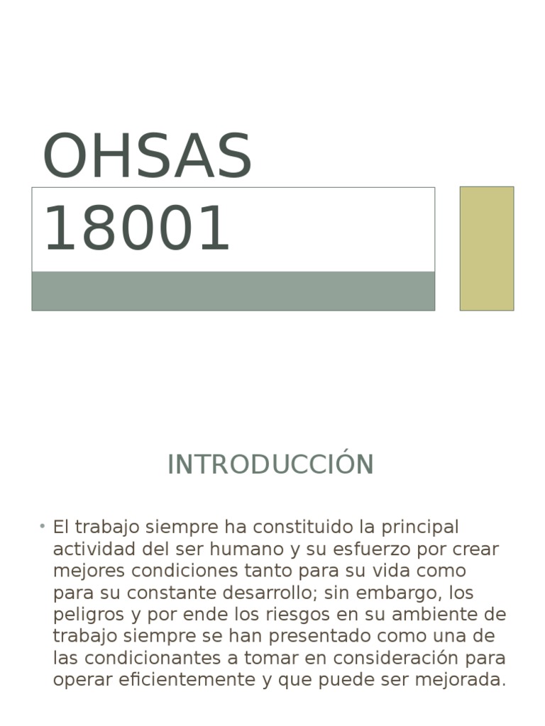 OHSAS 18001 y Casos Practicos | PDF | Seguridad y salud ocupacional ...