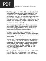 Reggae Chord Progressions | PDF | Reggae | Song Structure