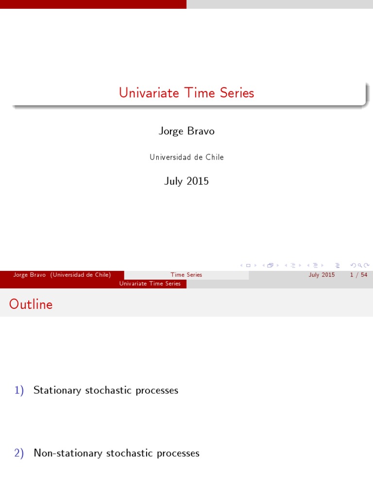 Univariate Time Series Part I | PDF | Stationary Process ...
