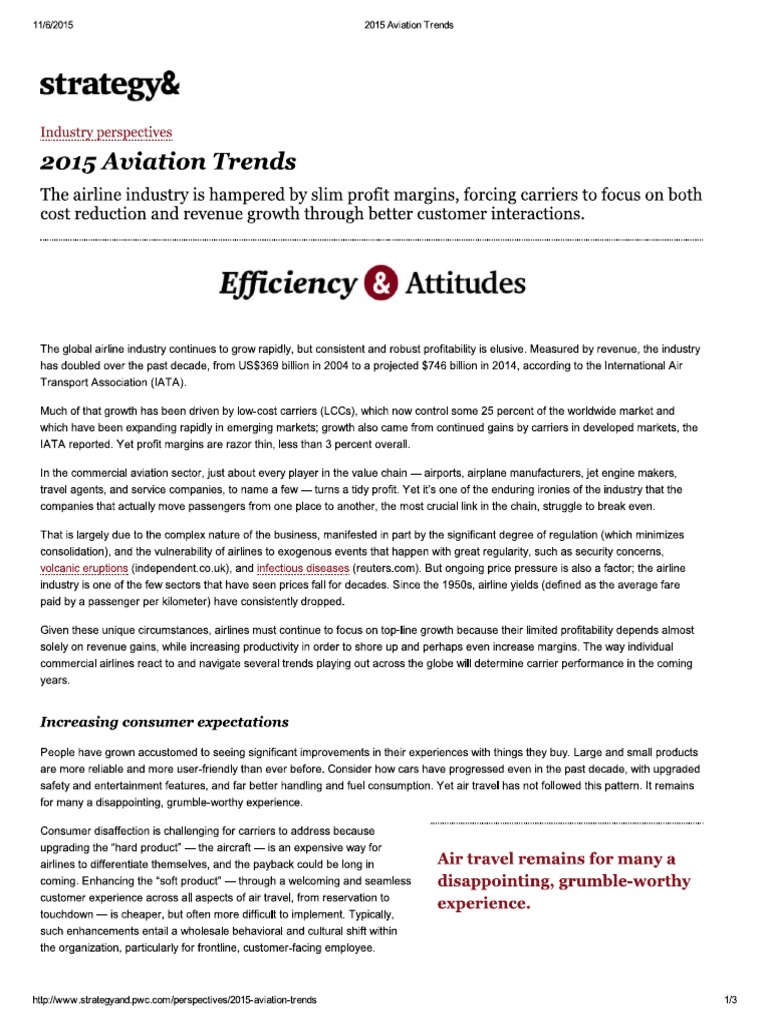 2015 Aviation Trends Strategy& | PDF