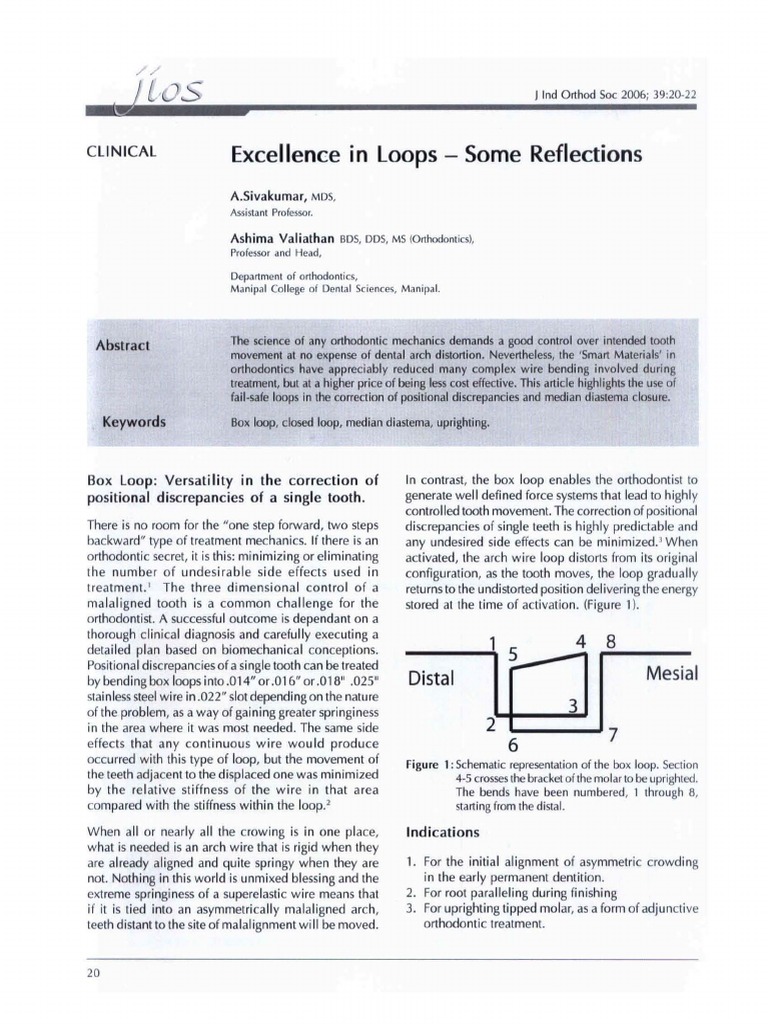 Excellence in Orthodontic Loop Mechanics | PDF | Orthodontics ...