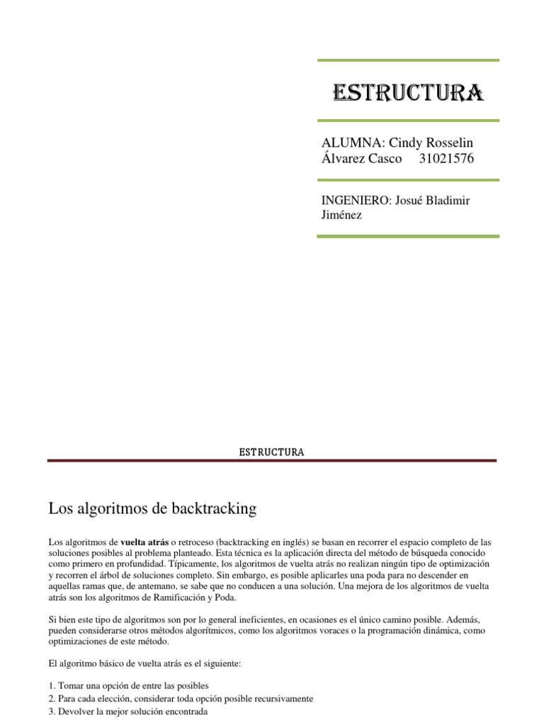 Estructura | PDF | Algoritmos | Conceptos matemáticos