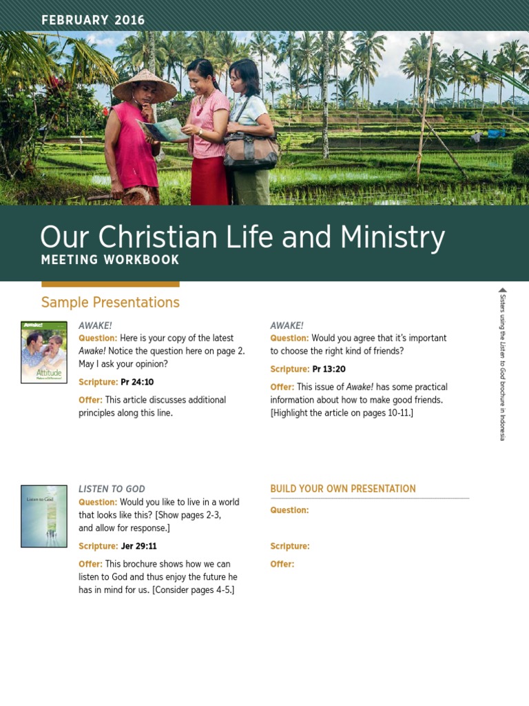 Our Christian Life and Ministry: Sample Presentations | Download Free ...