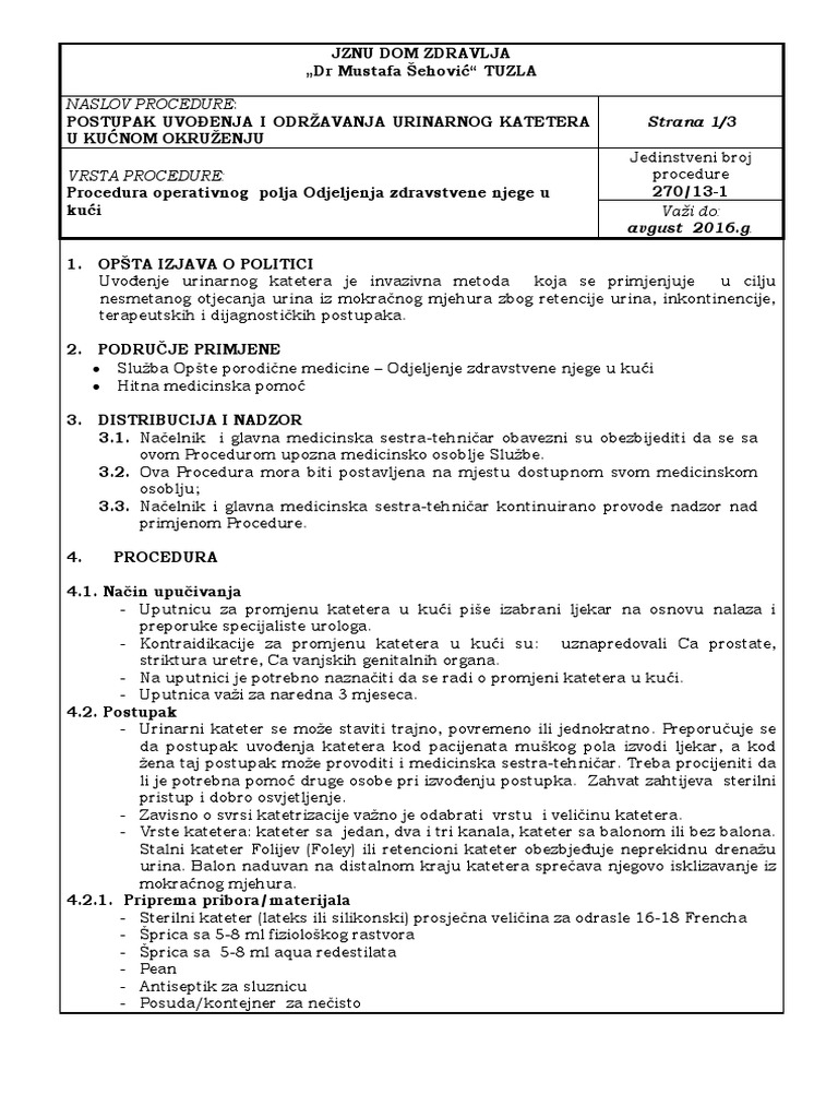 Kateterizacija | PDF