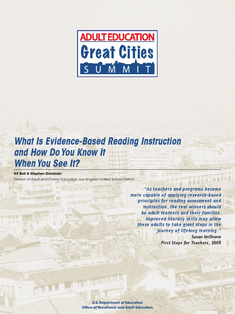 What Is Evidence-Based Reading Instruction and How Do You Know It When ...