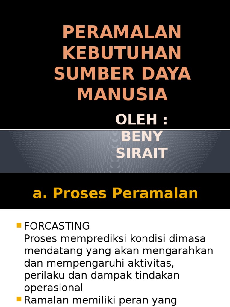 Peramalan Kebutuhan Sumber Daya Manusia | PDF | Bisnis