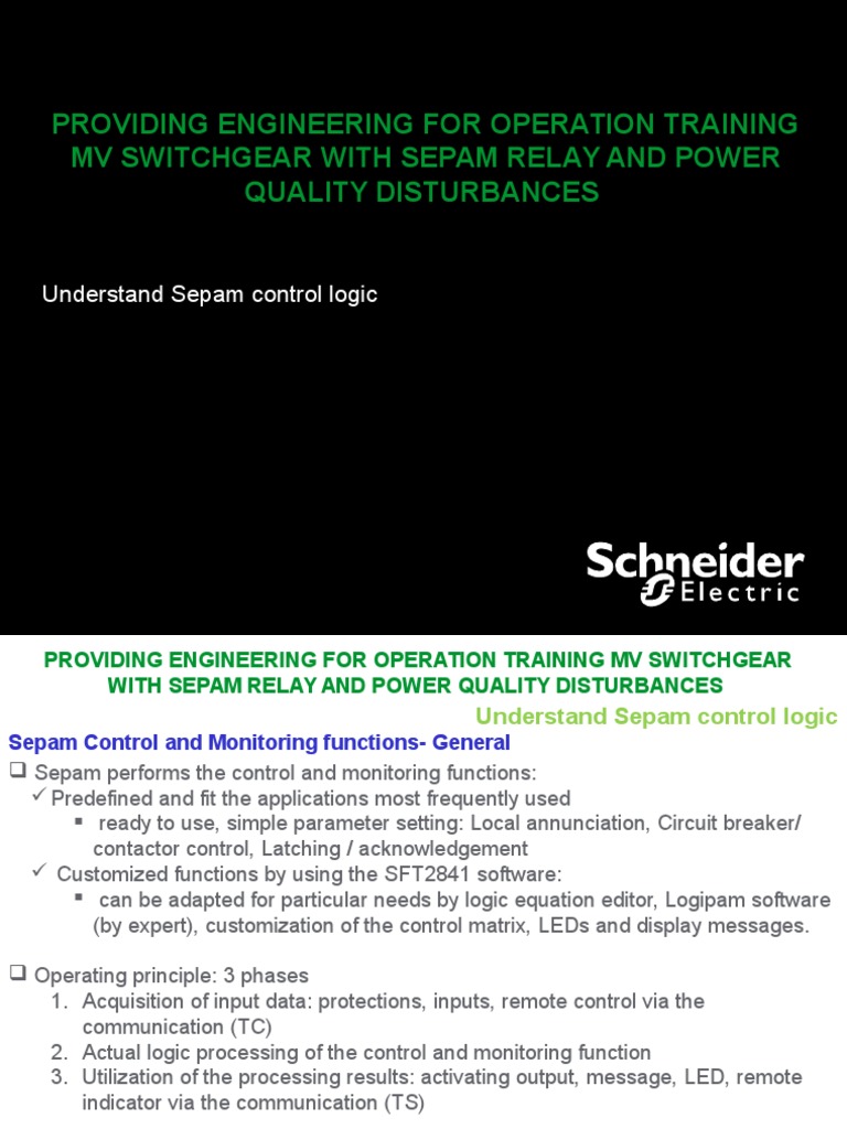 08 Sepam - Understand Sepam Control Logic | PDF | Input/Output ...