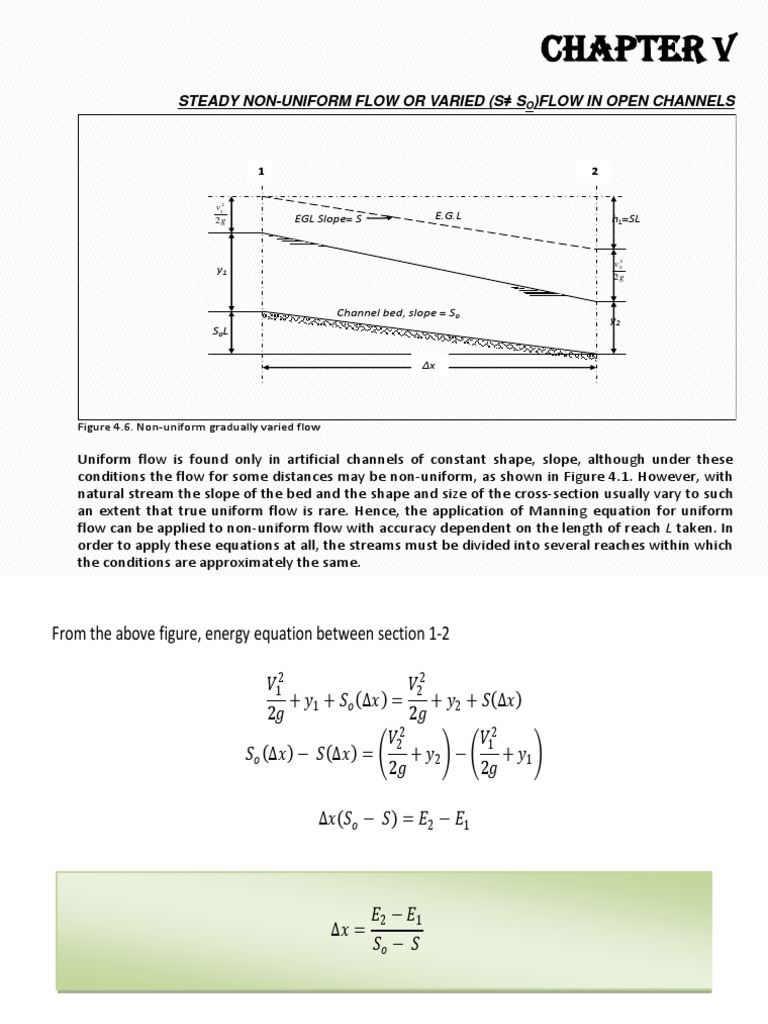 Chapter v- Open Channel Non-uniform Flow | Hydraulic Engineering ...